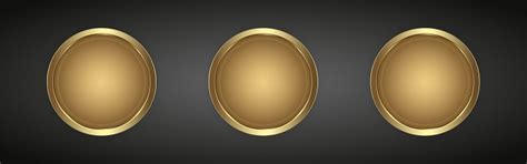 다용도 인포그래픽 디자인 벡터 일러스트레이션 템플릿 디자인을 위한 어두운 그라데이션 배경에 있는 럭셔리 황금 철제 웹 버튼 그룹 3차원 형태에 대한 스톡 벡터 아트 및 기타