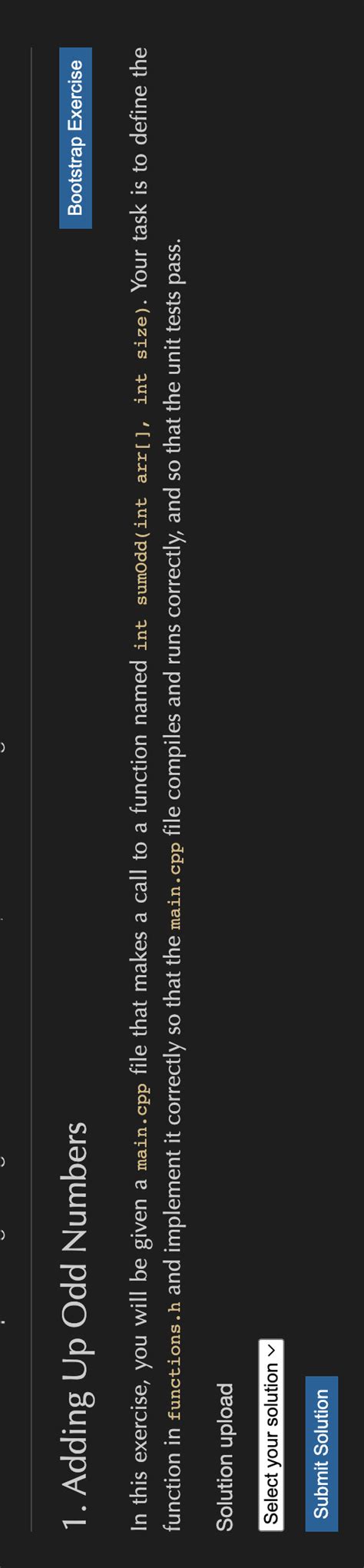 Solved Adding Up Odd Numbers In This Exercise You Will Chegg
