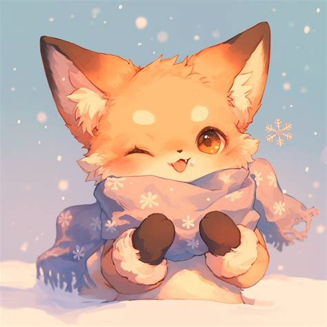 Adorable Chibi Fox Kit Trying To Furry Ai