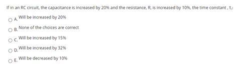 Solved If In An Rl Circuit If The Inductance L Is