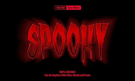 Premium Vector Spooky Editable Vector Text Effect