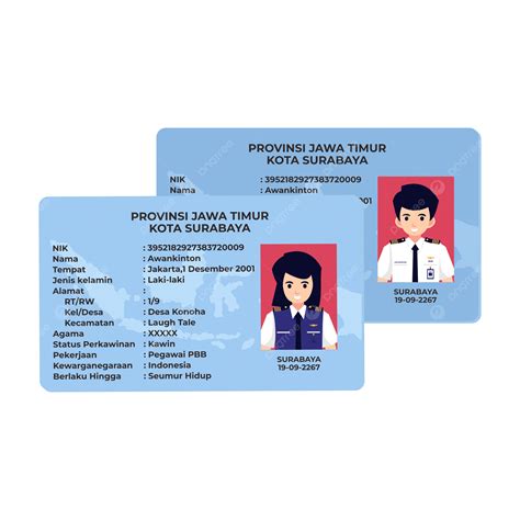Kartu Identitas Indonesia Vektor Ktp E Ktp Identitas Indonesia Png