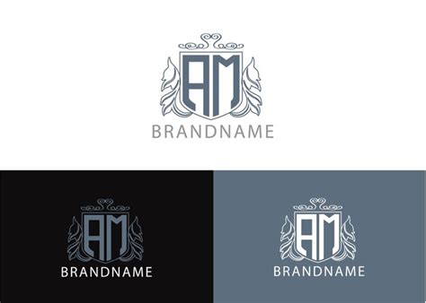 Premium Vector Modern Monogram Initial Letter Am Logo Design Template