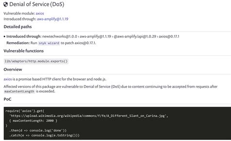 Axios Is Showing A Minor Security Issue Issue Axios Axios GitHub