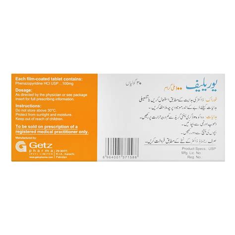 Urilef 100mg Strip 10 Tablets