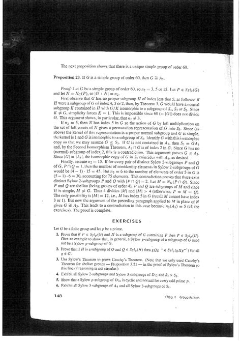 Sylows Theorems This Is Assigment And Yseful Sources About Mnaths