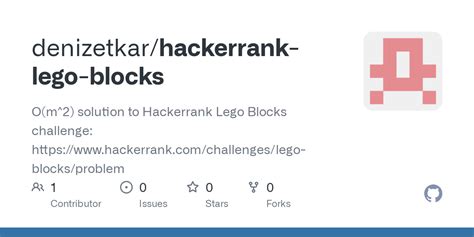 Github Denizetkarhackerrank Lego Blocks Om2 Solution To