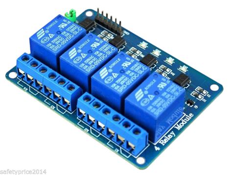 modulo 4 reles 5v arduino optoacoplados safetyprice electronics