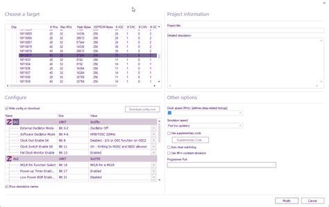Project Options Flowcode Help