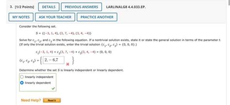 Solved Consider The Following Set Chegg Com