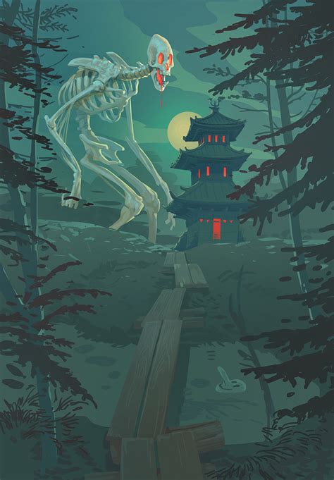 Gashadokuro Coming Out At Night On Behance