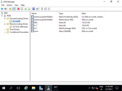 Windows Server 2016 DNS Server Add CNAME Record Server World
