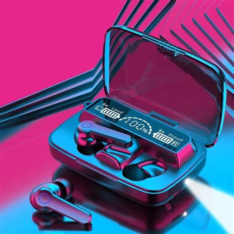 Беспроводные наушники M19 с сенсорным светодиодным дисплеем и ...