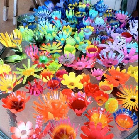 Recycled Water Bottle Flowers