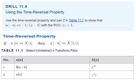 Solved Using The Time Reversal Property Use The