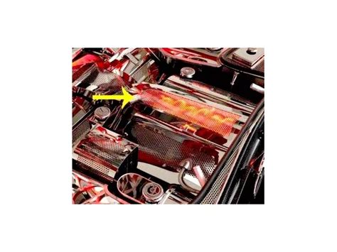 Corvette Illuminated Low Profile Plenum Cover Perforated Stainless Yellow Led 97 04 Corvette
