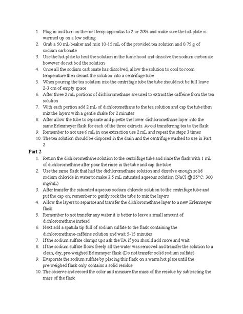 Lab Procedure 4 Ochem Porcedure 1 Plug In And Turn On The Mel Temp Apparatus To 2 Or 20