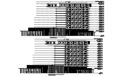 Wonderful Office Building Typical Section And Side Elevation Details