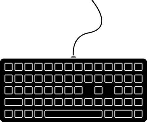 Keyboard Illustration In Black And White Color 25093870 Vector Art At Vecteezy