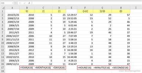Excel函数大全三《日期与时间函数》excel自动提取某个日期的开始时间及一个月后的时间 Csdn博客