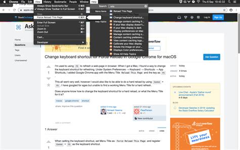 Change Keyboard Shortcut For Hard Refresh In Google Chrome For MacOS Ask Different