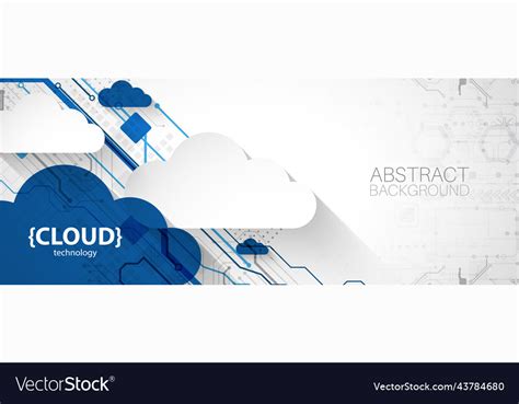 Cloud Computing Concept Abstract Technology Vector Image