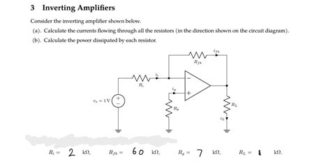 Solved Inverting Amplifiers Consider The Inverting Chegg