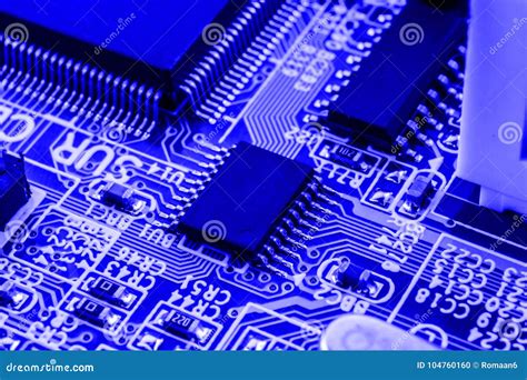 Integrated Semiconductor Microchip Microprocessor On Circuit Board