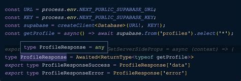 injecting ts definitions is not working responses are typed as any · issue 541 · supabase cli