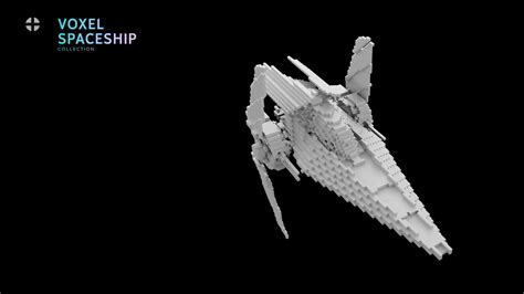 3D Model VOXEL SPACESHIP Collection 5 3D Model CGTrader