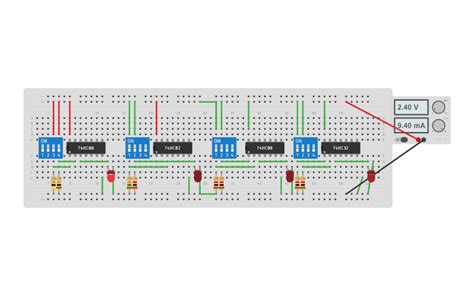Circuit Design Practica 3 Compuertas Lógicas Tinkercad