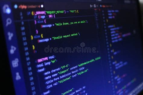 computer code programming language coding close high resolution photo