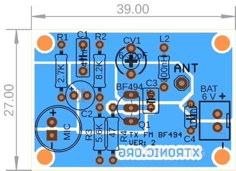 Circuit Spy Bug FM Transmitter Schematic With PCB Xtronic