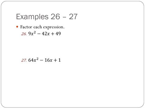 Factoring Quadratic Expressions Ppt Download