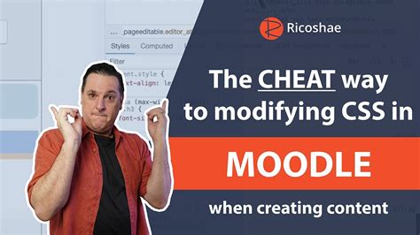 Modifying Css In Moodle Editor The Cheat Way When Creating Content