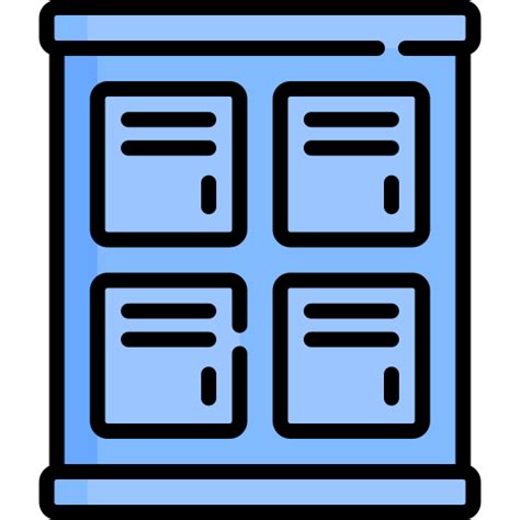 Locker Kawaii Lineal Color Icon