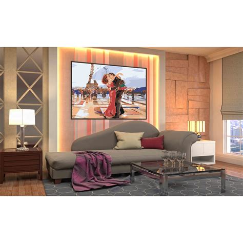 Комплект за рисуване по номера Париж и любов 3098 памучно платно върху дървена рамка 80x100 см