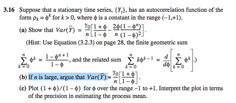 3 16 Suppose That A Stationary Time Series [y Has