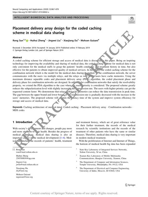 Placement Delivery Array Design For The Coded Caching Scheme In Medical