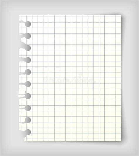 Note Paper Sheet With Squares Stock Vector Illustration Of Grid