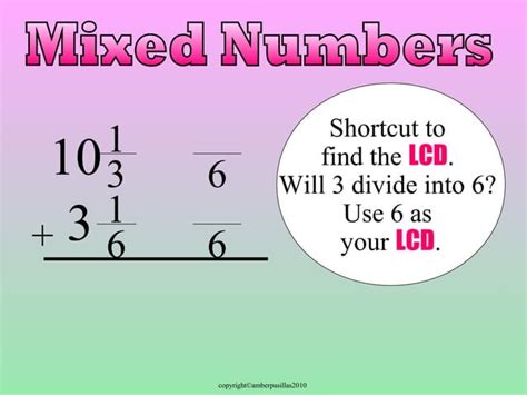 Add Subtract Mixed Numbers PPT