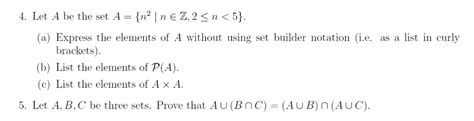 solved let a be the set a {n 2 n elementof z 2