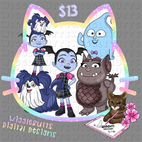 Little Vampire Girl Clipart Bundle Wigglebutts Digital Designs