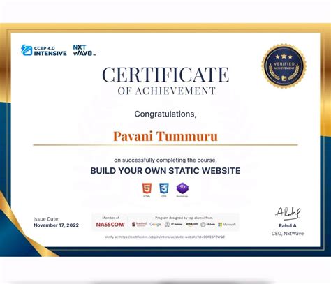 Pavani Tummuru On Linkedin Ccbpintensive Nxtwave Ccbpian Rahulattulurisir Html Css Bootstrap