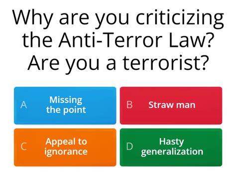 Logical Fallacies Quiz 2 Critical Thinking Kuis