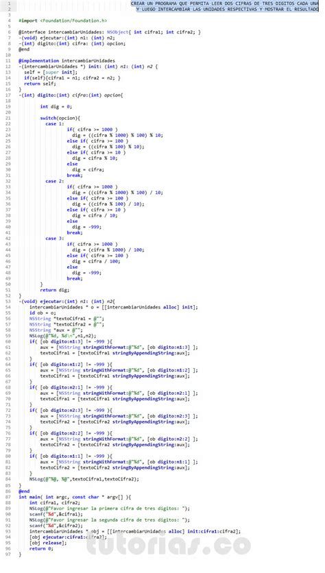 Poo Objective C Intercambiar Unidades De Cifras