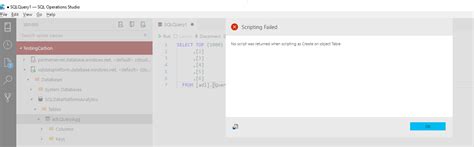 Azure Sql Data Warehouse Scripting Tables And Views Fail · Issue 277 · Microsoft