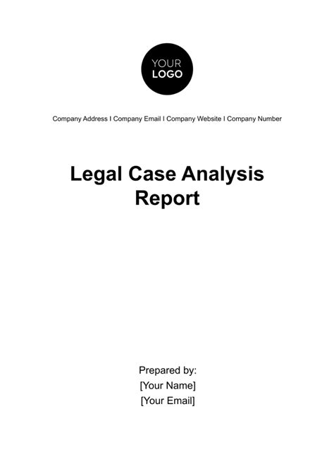 Legal Case Analysis Report Template Edit Online And Download Example