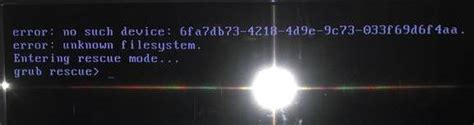 Boot Error No Such Device And Error Unknown File System Ask Ubuntu