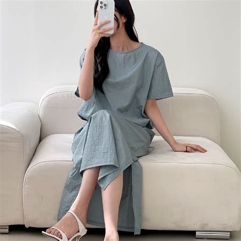 바띠소띠 여름 바스락 아노락 반팔 치마 트레이닝 세트 밴딩 나일론스커트